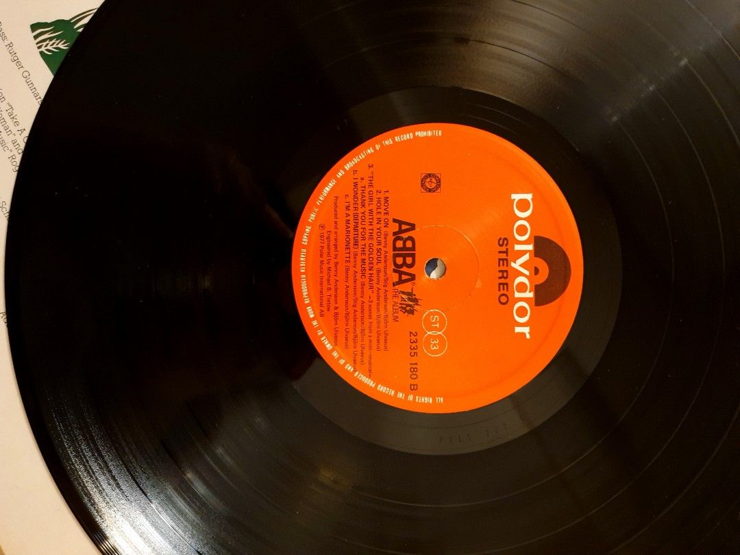 Vinyl LP 1977 ABBA - THE ALBUM Piring Hitam 黑片, Hobbies & Toys, Music ...