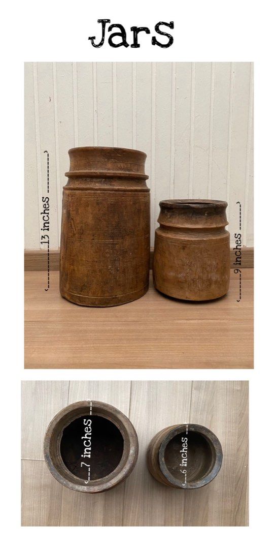 Wooden water Jars, Furniture & Home Living, Home Decor, Vases ...