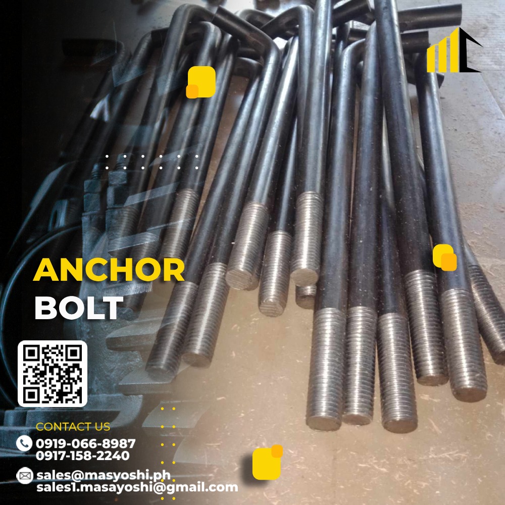 Anchor Bolt 650 overall (2nuts 2 washer) 500 x 150bend x 50 thread x ...