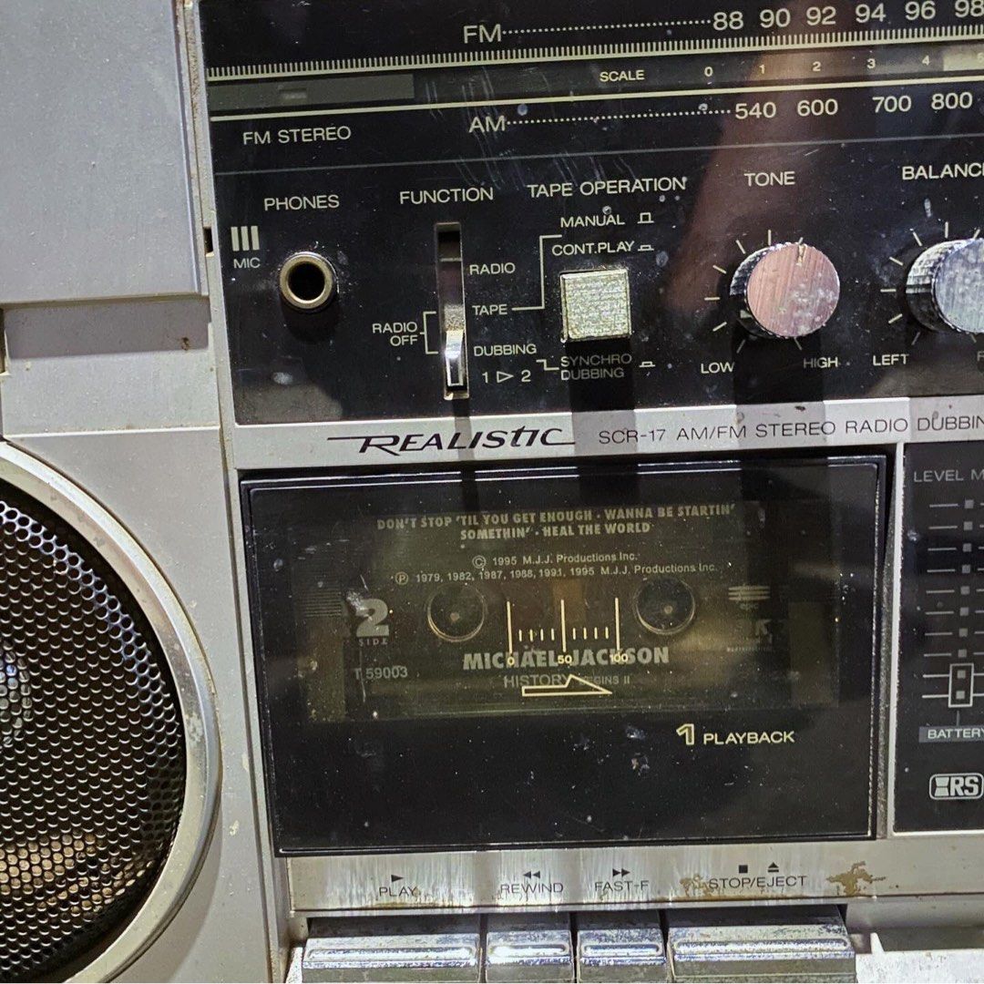 Boombox Realistic SCR-17, Elektronik, Audio di Carousell
