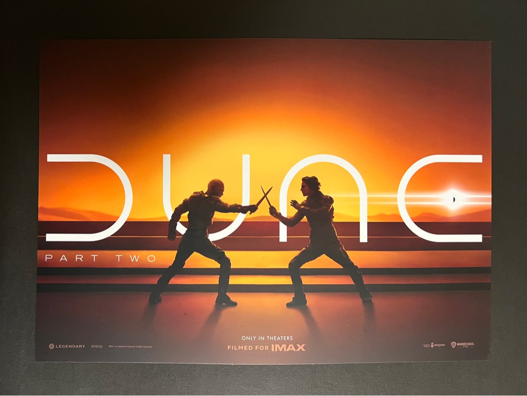 Dune Part Two IMAX A3 Poster, 興趣及遊戲, 玩具 & 遊戲類 - Carousell