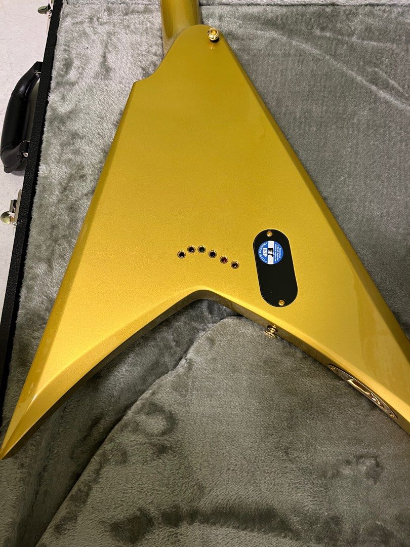 ESP LTD KH-V Kirk Hammett Signature Electric Guitar - Metallic Gold ...