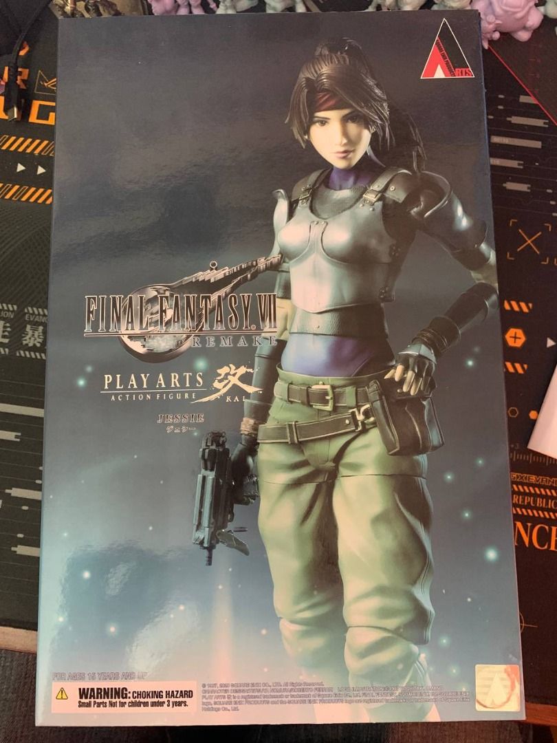 Final Fantasy 7 Remake Play Arts Kai Set Cloud, Tifa, Red XIII, Jessie & Rufus, Hobbies & Toys ...