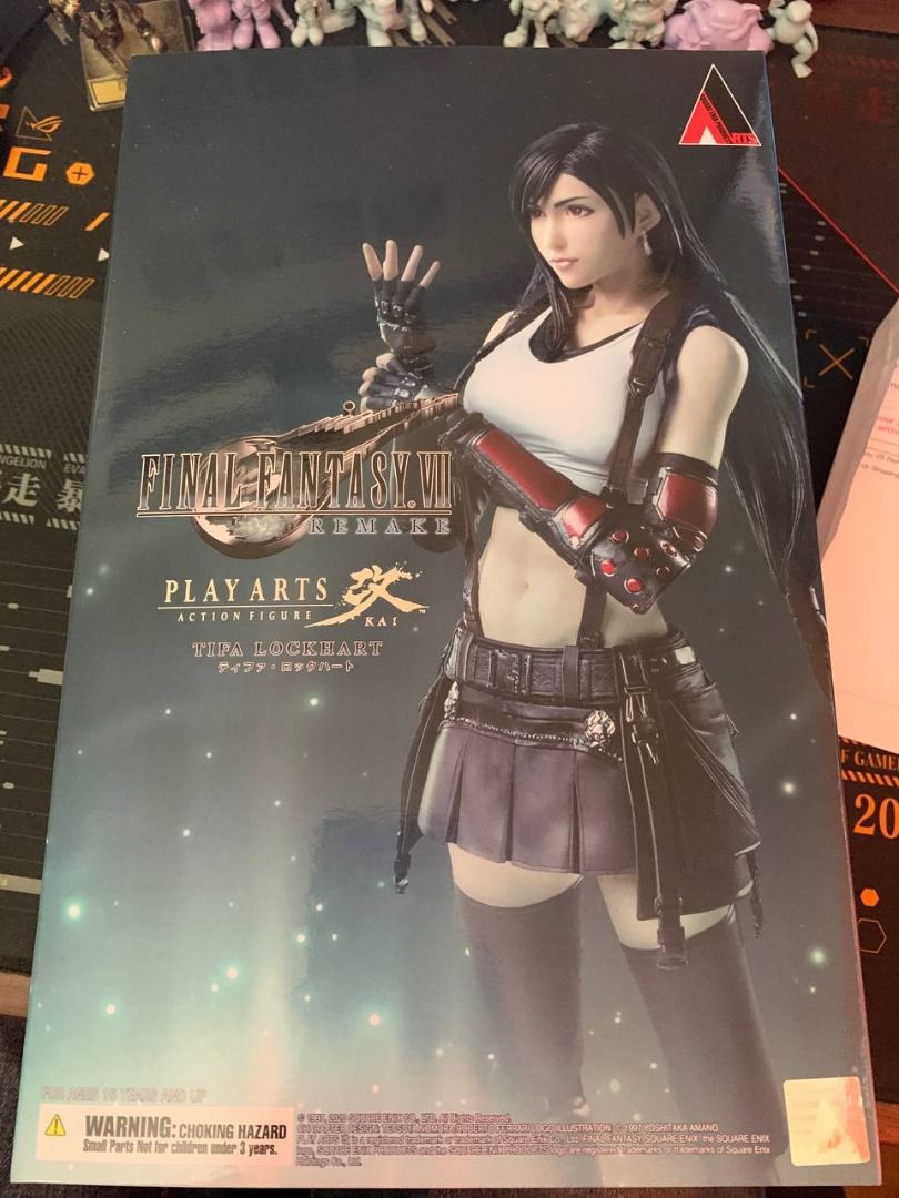 Final Fantasy 7 Remake Play Arts Kai Set Cloud, Tifa, Red XIII, Jessie & Rufus, Hobbies & Toys ...