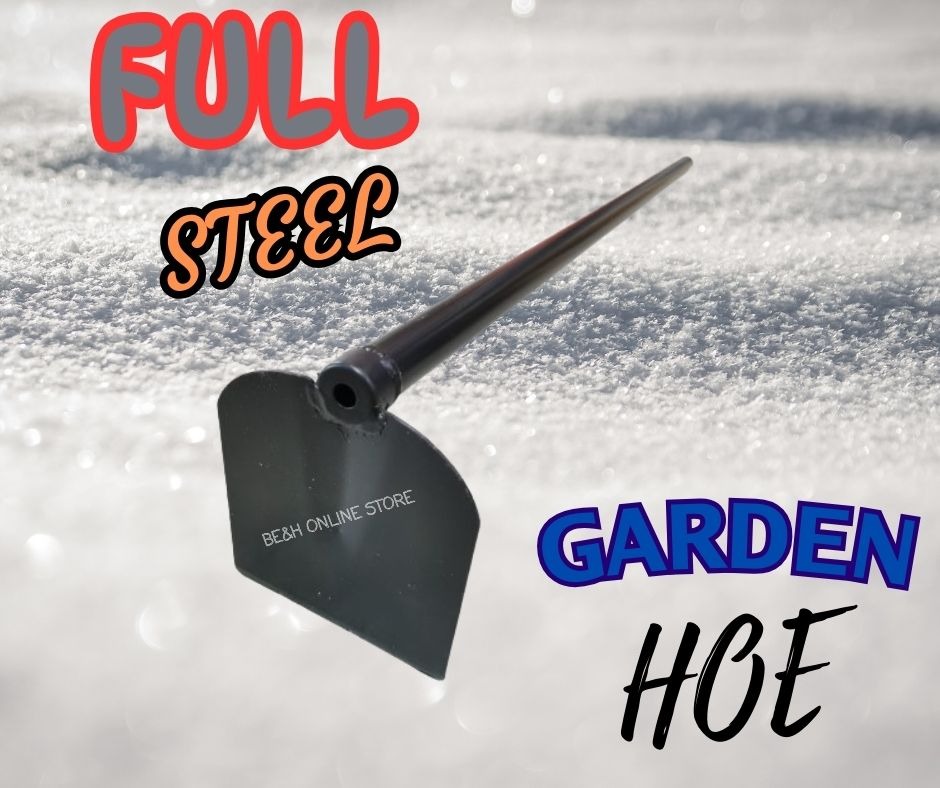 FULL STEEL GARDEN HOE HEAVY DUTY CANGKUL PEMBERSIH BESI GARDENING FARM ...