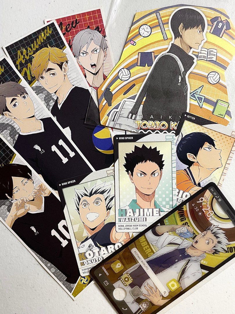 Haikyuu Sticker and Cards Set kageyama iwazumi bokuto atsumu osamu miya ...