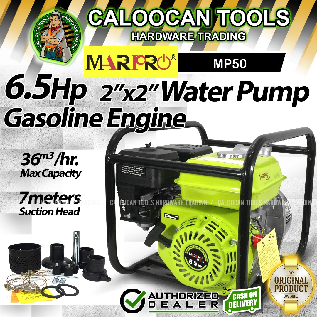 MARPRO USA 6.5HP 2"x2" Gasoline Water Pump Set (MP50), Commercial ...