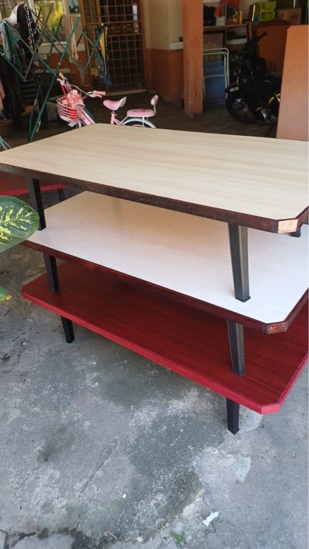 MEJA JEPUN MAKAN MINUM BERSILA KAYU, Furniture & Home Living, Furniture ...