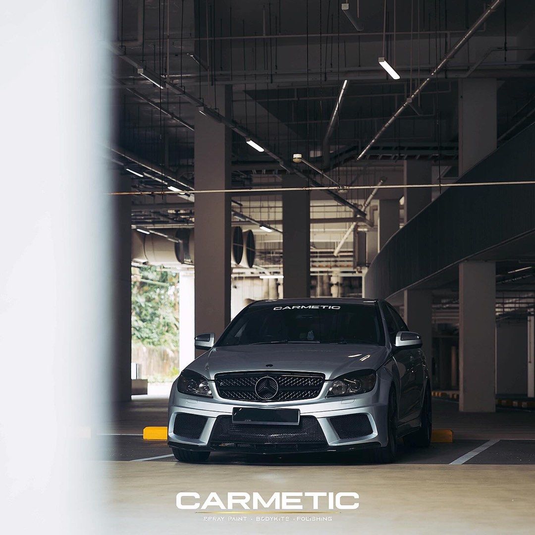 Mercedes C Class Sport Sedan Saloon car spray paint to Silverstone ...