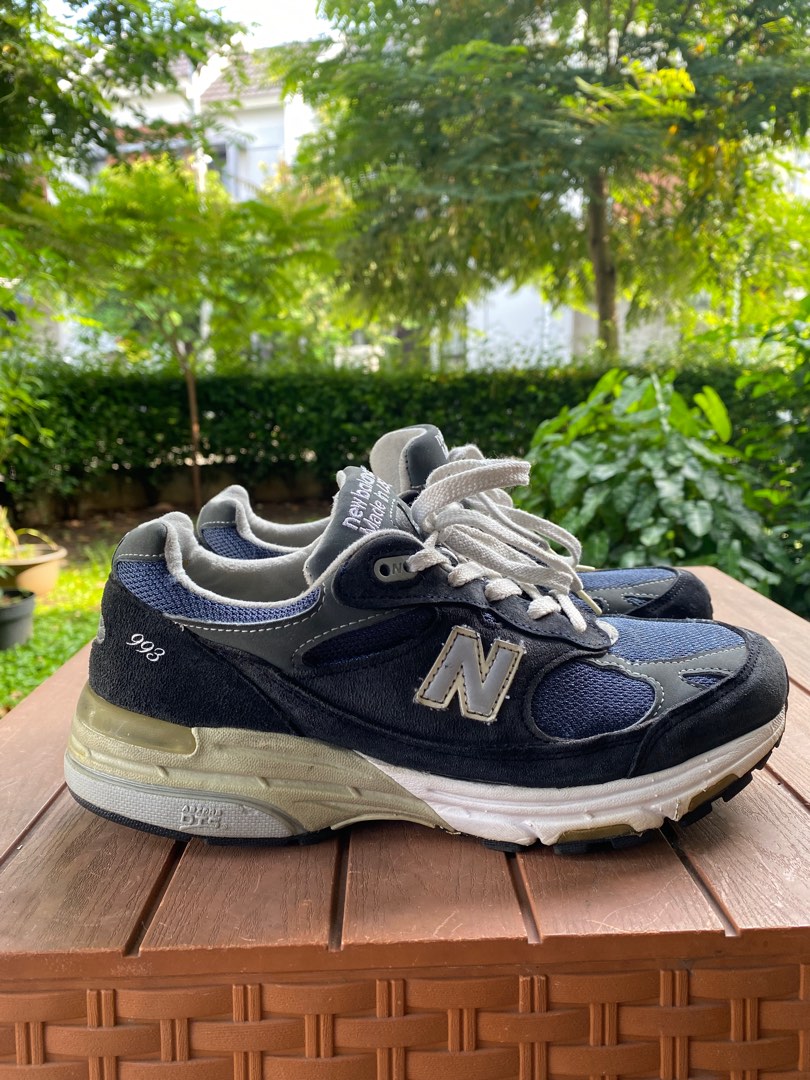 New Balance 993 women Navy Made In USA, Fesyen Wanita, Sepatu di Carousell