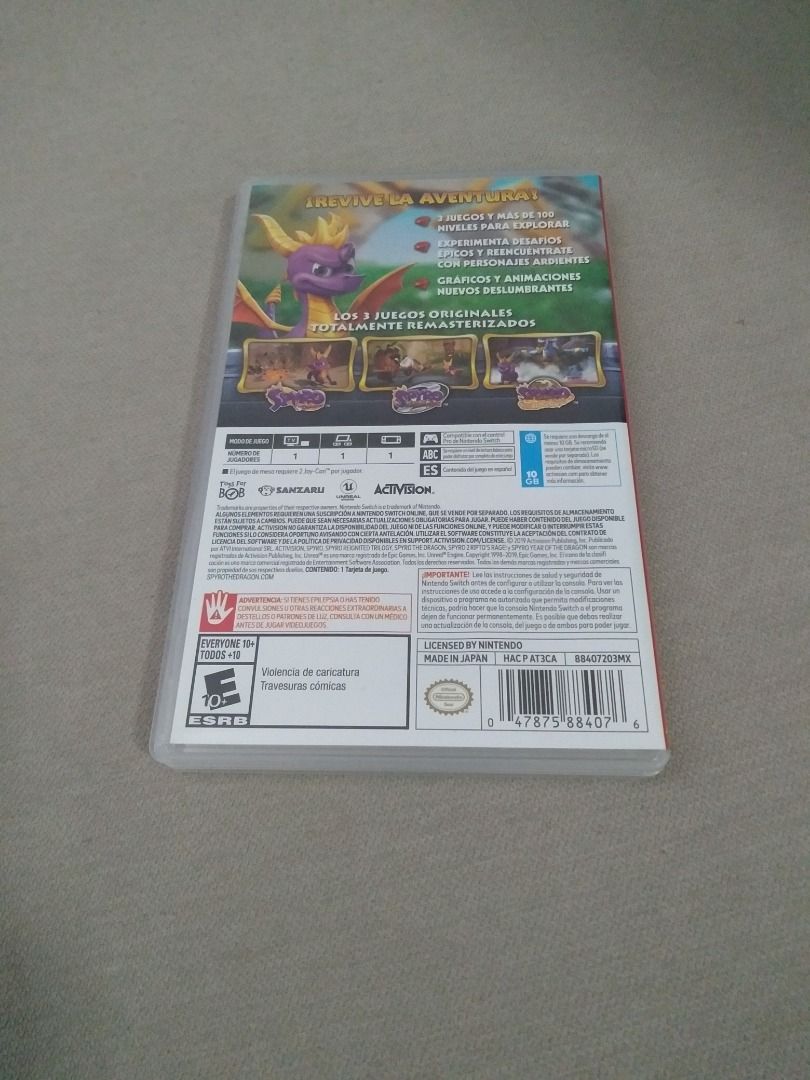 SPYRO Trilogy (3 in 1 Collection), Video Gaming, Video Games, Nintendo ...