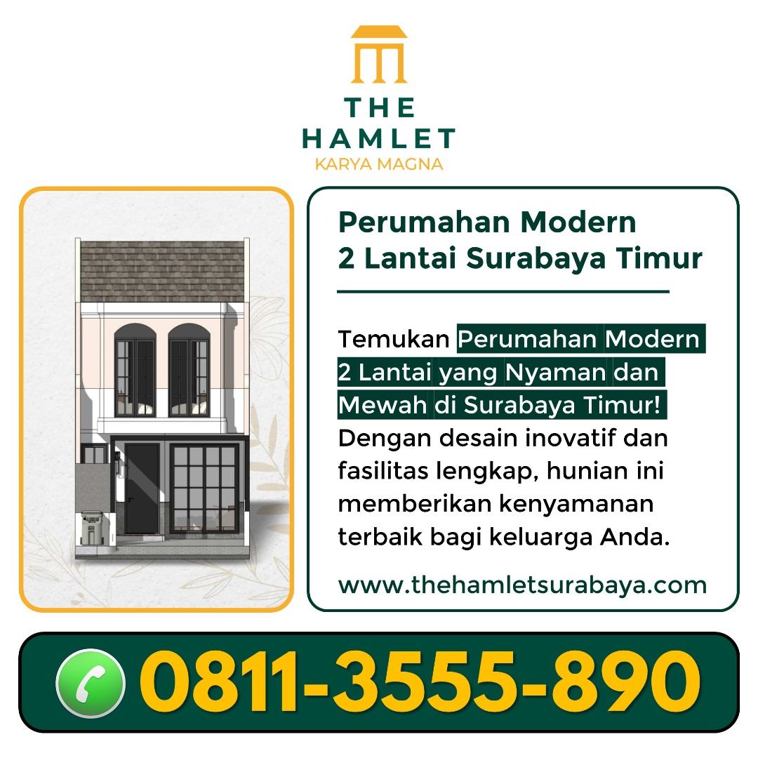 The Hamlet: Rumah Modern Minimalis Surabaya Timur dengan Fasilitas ...