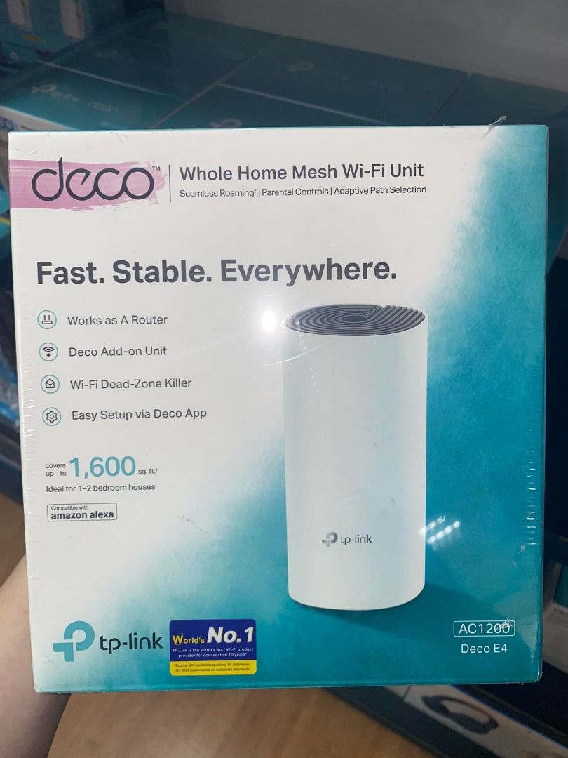 TP-Link Deco E4 (1-Pack) AC1200 Whole Home Mesh Wi-Fi System, Computers ...