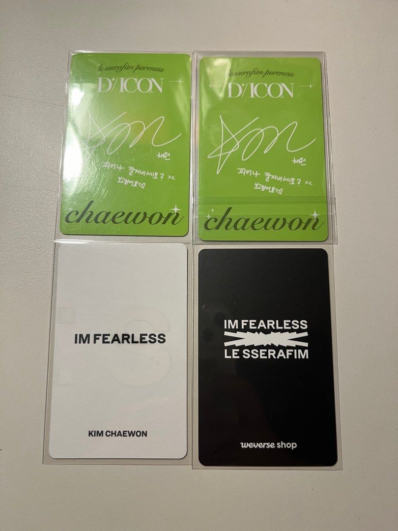 wts lesserafim le sserafim chaewon fearless dicon pureness pc photocard ...