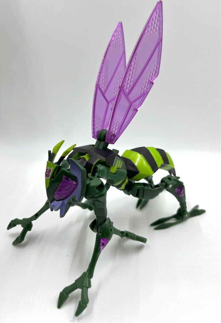 中古日版變形金剛08 Transfomers animated TFA TA 37 Waspinator 黃蜂勇士 有當地年玩具介紹紙有說明書 ...