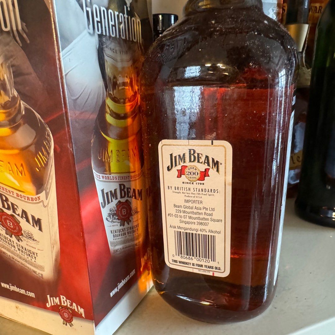 1L Jim Beam Whiskey Not Jack Daniel vintage whisky 1000ml, Hobbies ...