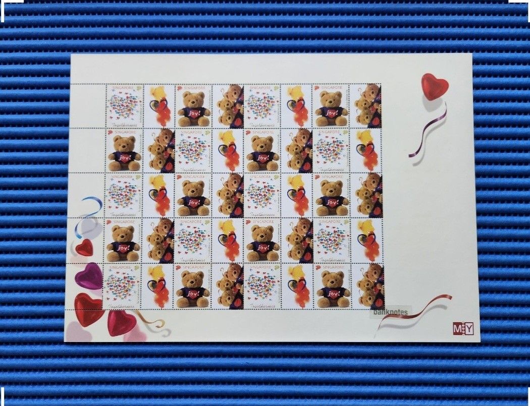 2003 Singapore Joy & Caring Stamp Sheet ( Comprising 20X Sets of NVI ...