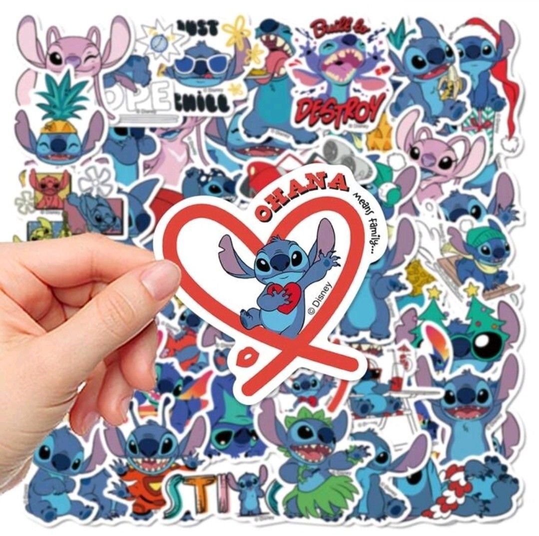50PCS/SET DINSEY LILO & STITCH WATERPROOF STICKERS! . ALL DIFF DESIGN ...
