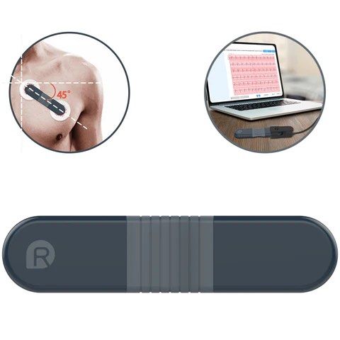 (全新) Checkme (ER1) 24-hour AI ECG Holter～ Wellue ER1 24-hour Wearable EKG/ECG Monitor With AI ...