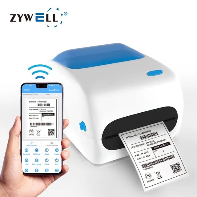 [Free 300 label]Bluetooth printer A6 thermal printer waybill printer ...