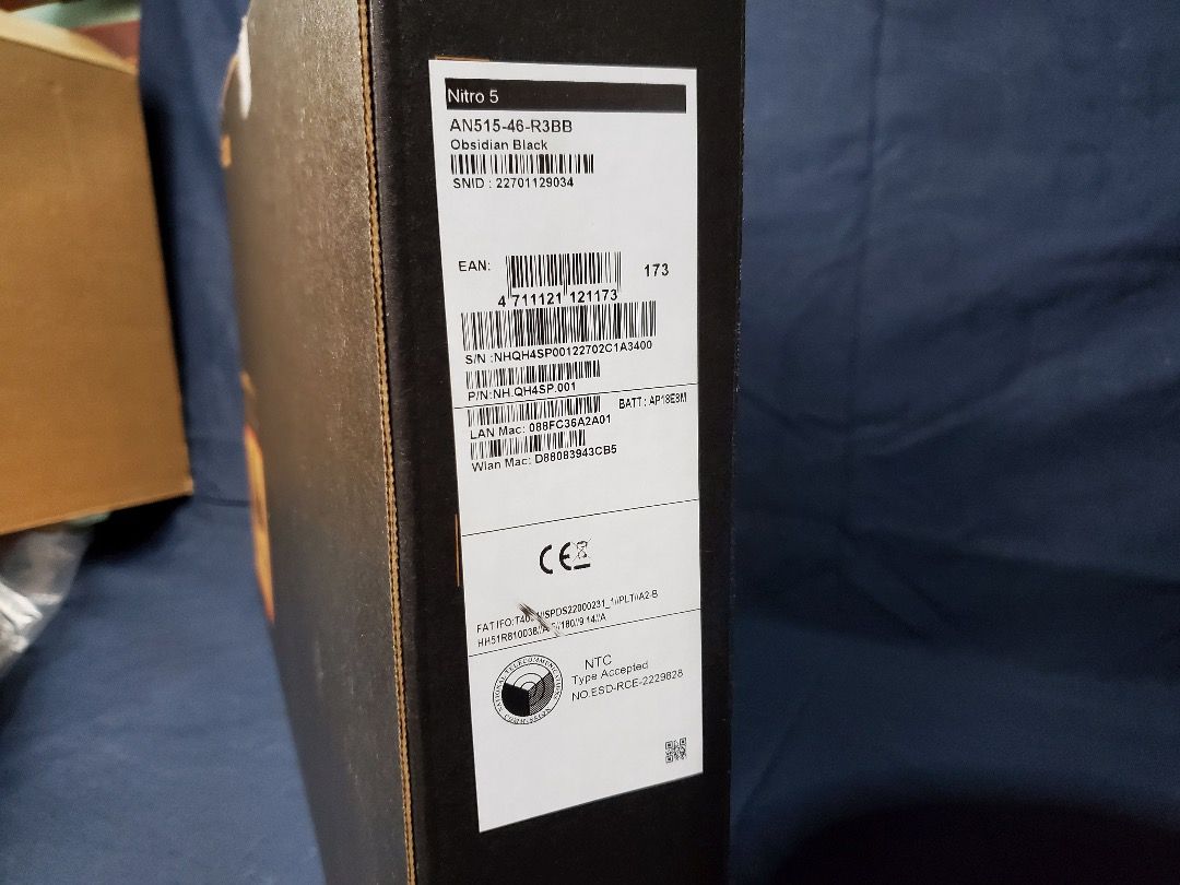 Acer Nitro 5 AN515-46-R3BB Obsidian Black Ryzen 6600H 165hz RTX 3060 ...