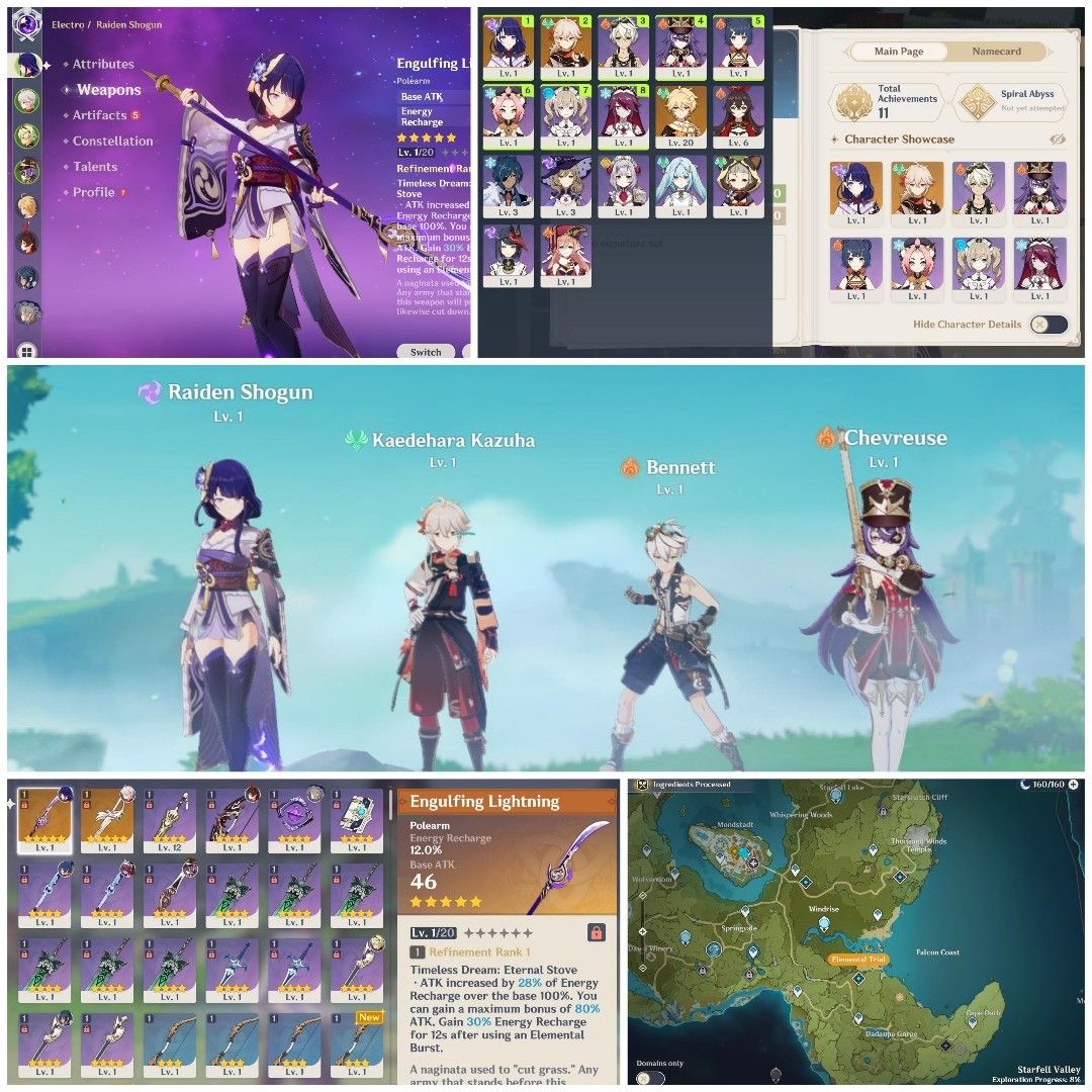 AR10 Raiden EL Kazuha Genshin Account, Video Gaming, Video Games ...