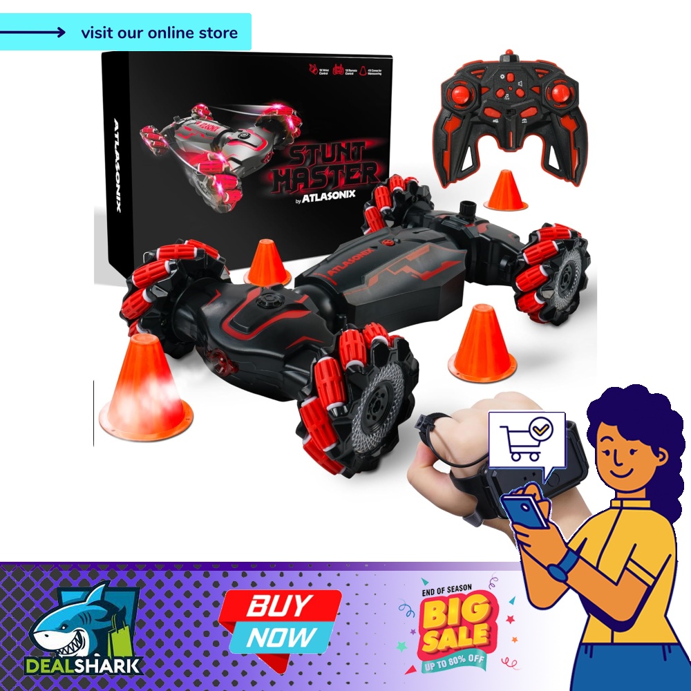 Atlasonix Gesture Rc Car, 2.4ghz 4wd Hand Controlled Rc Car, Gesture ...