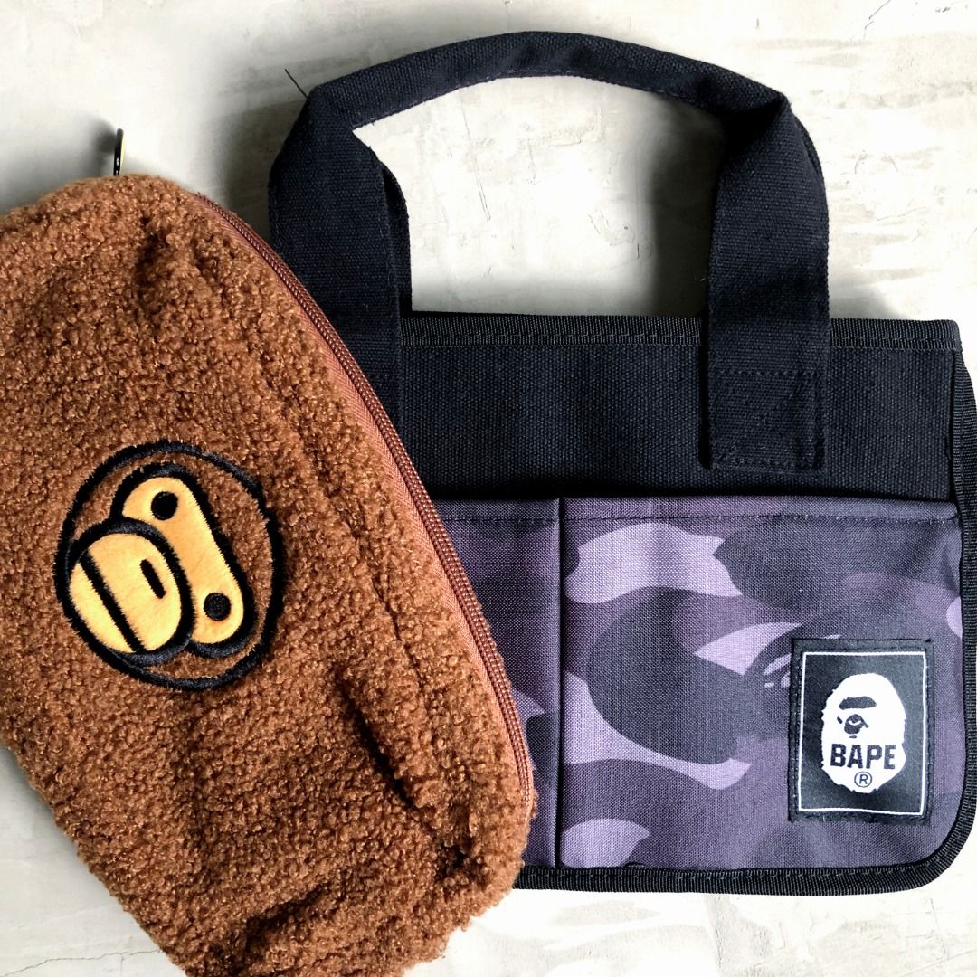 BAPE KIDS A Bathing Ape Milo Pouch & Tote Bag Book, Men's Fashion, Bags ...