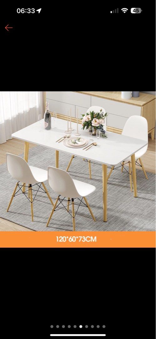 Basic Dining Table / Meja Makan, Furniture & Home Living, Furniture ...