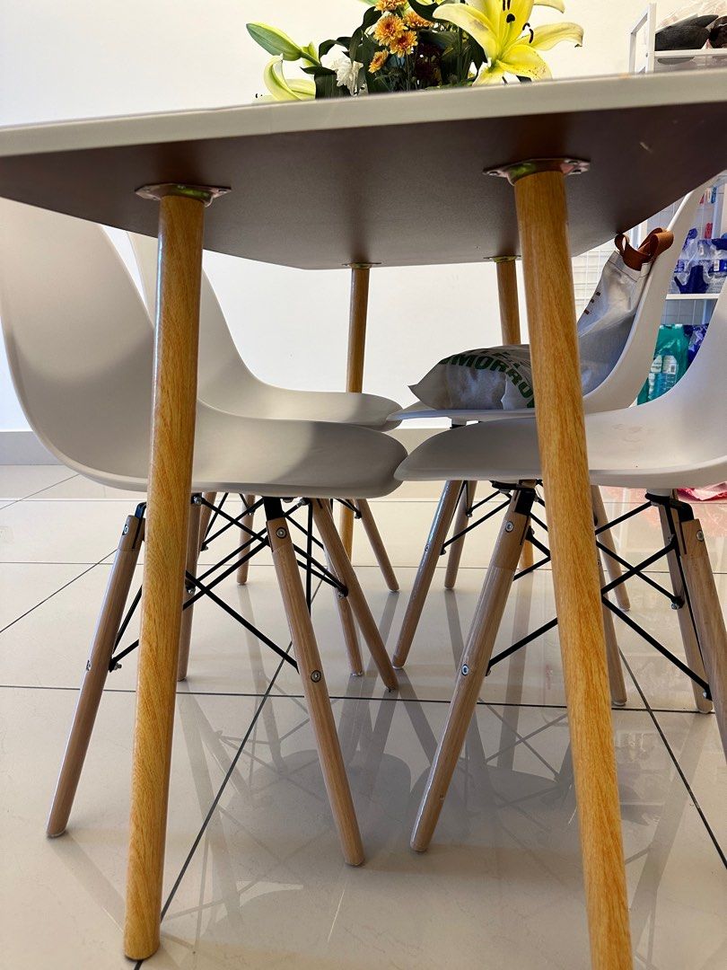 Basic Dining Table / Meja Makan, Furniture & Home Living, Furniture ...