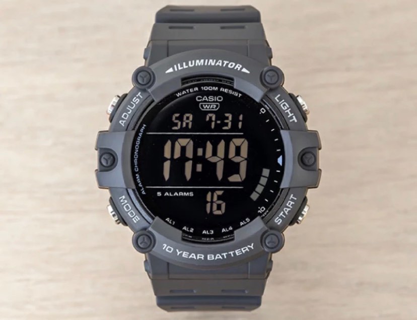 Casio Illuminator AE-1500WH-8B Digital Quartz Watch AE1500WH-8B Gray ...