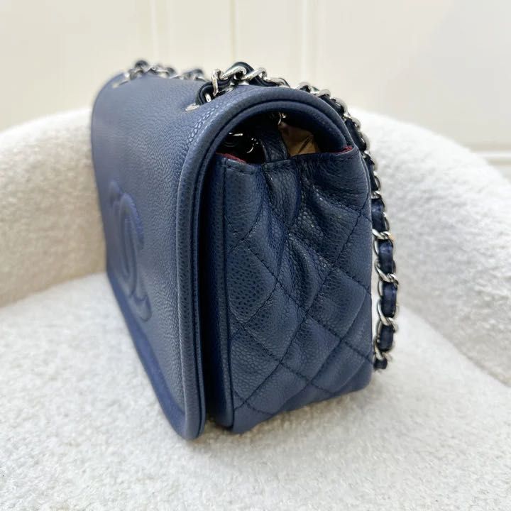 Chanel Seasonal Timeless CC flap in Dark Blue Caviar and SHW (13 series ...