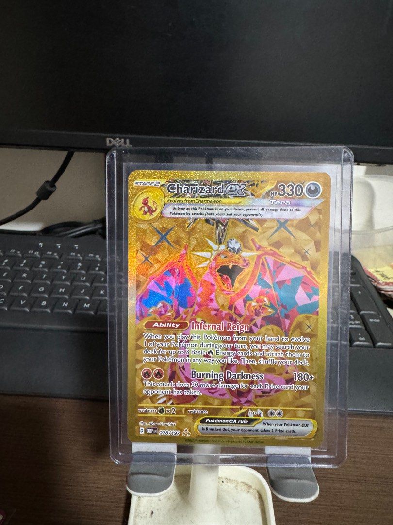 Charizard Ex Gold OBF, Hobbies & Toys, Toys & Games on Carousell