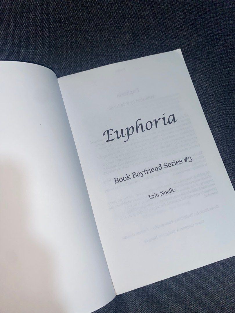 Euphoria - Book Boyfriend Series #3 by Erin Noelle (TRADE/ SWAP ...