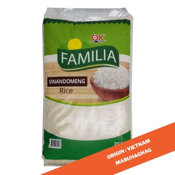 Familia Sinandomeng Rice (25KG), Food & Drinks, Rice & Noodles on Carousell