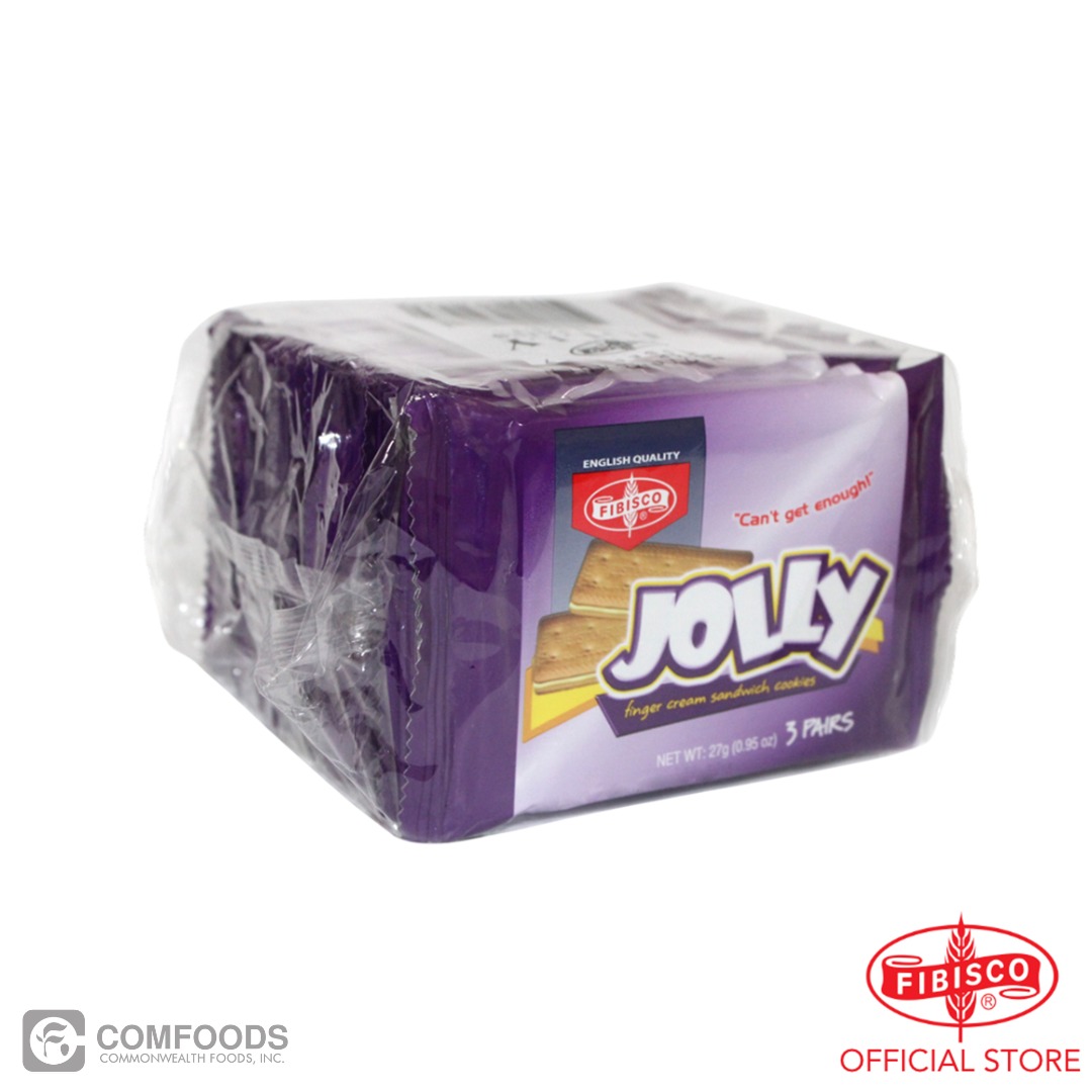 FIBISCO JOLLY Cream Sandwich Cookies 27g x 10 Packets, Food & Drinks ...