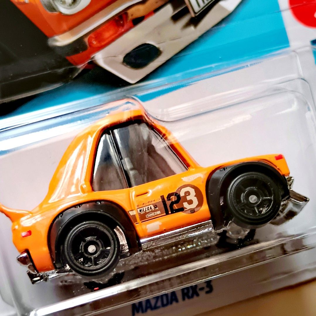 HOT WHEELS CASE H HOT MODEL Mazda RX-3 Tooned Orange 1st Edition ...