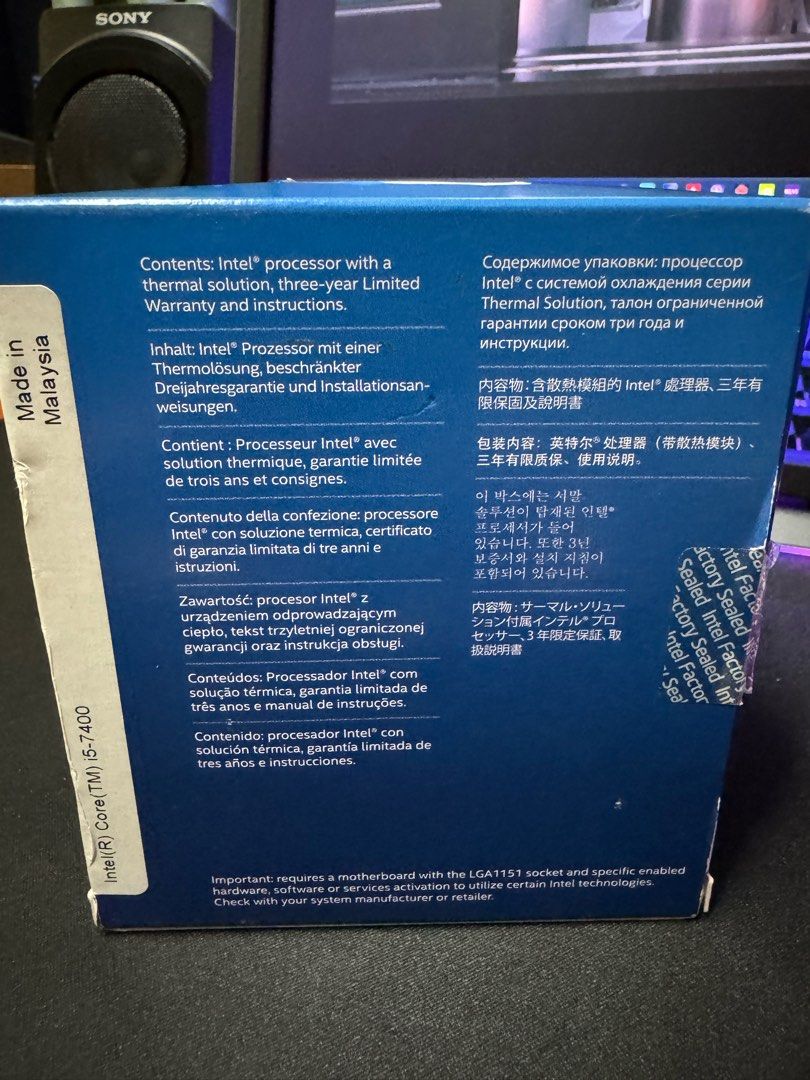Intel i5-7400 LGA1511, Computers & Tech, Parts & Accessories, Computer ...