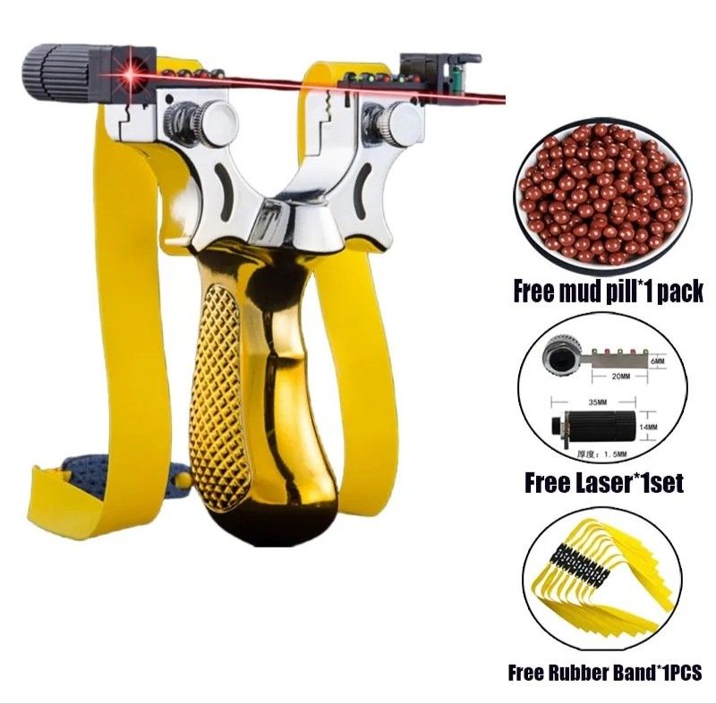 Lastik Getah Warna Emas NO.8 Golden resin 98K laser sling shot, Sports ...