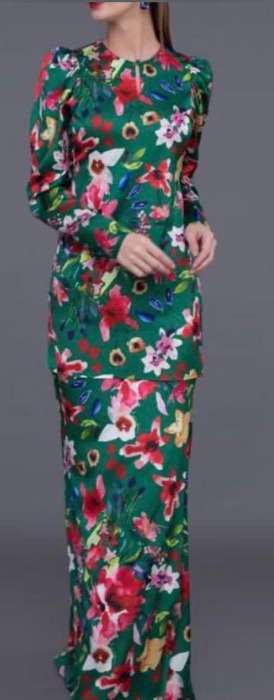 Locka Delilah Kurung (Emerald Green), Women's Fashion, Muslimah Fashion ...
