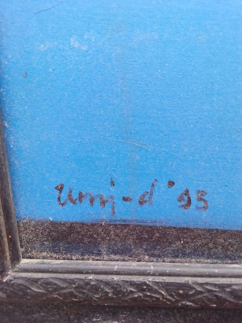 Lukisan Abstrak Karya Umi Dachlan Tahun 1995, Antik, Pajangan di Carousell