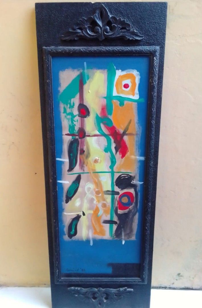 Lukisan Abstrak Karya Umi Dachlan Tahun 1995, Antik, Pajangan di Carousell