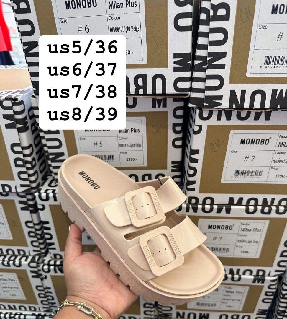 Monobo SUPER JELLO, Women's Fashion, Footwear, Flats & Sandals on Carousell