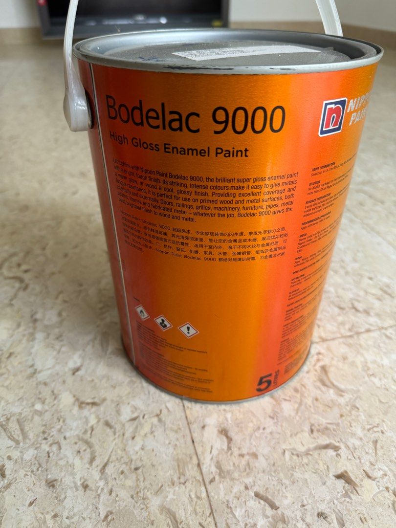 5 Liter Nippon Paint Bodelac 9000 , Furniture & Home Living, Home ...