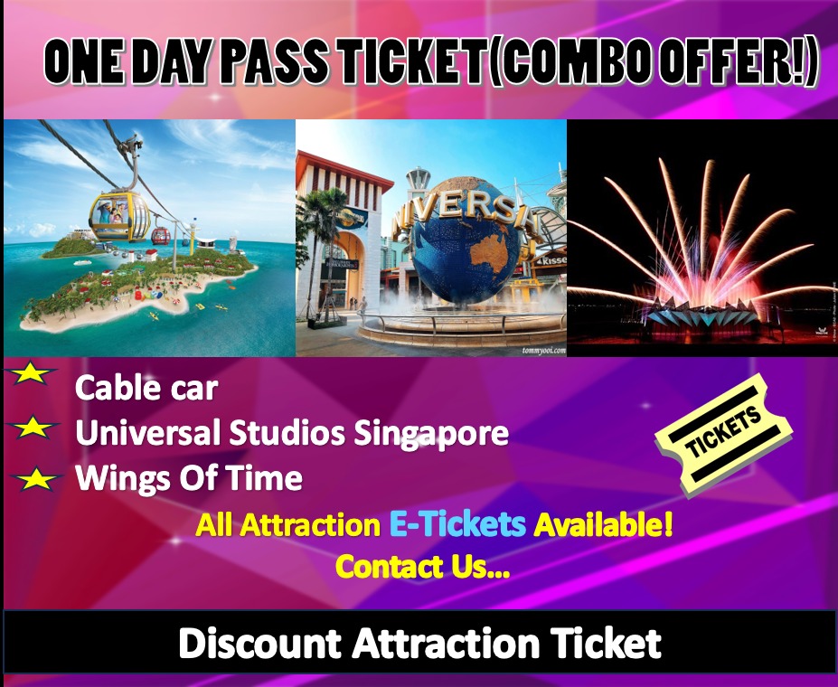 One Day Pass Ticket (Cable Car+ Universal Studios Singapore+ Wings of ...