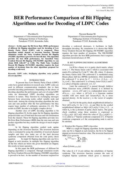Performance Evaluation of Bit-Flipping Based Algorithms for LDPC Convolutional Codes, Buku ...