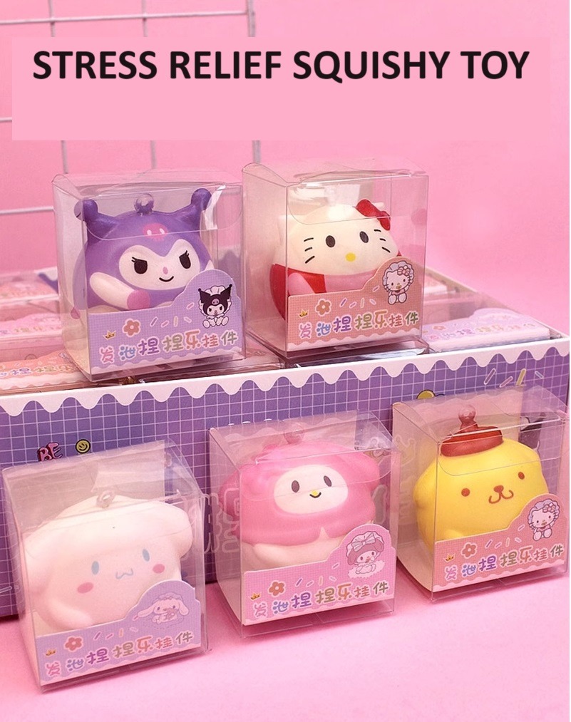 Sanrio Squishy Keychain Sanrio Kuromi Slow Stress Relief Squishy Kawaii ...