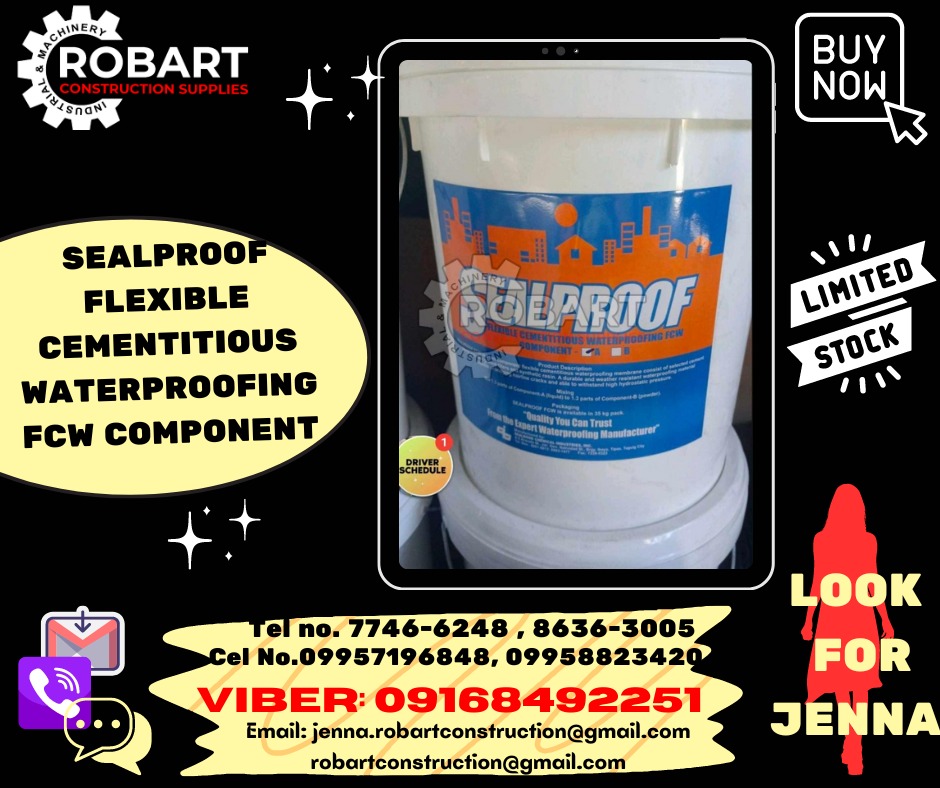 SEALPROOF flexible cementitious waterproofing fcw component size: 35kls, Commercial & Industrial ...