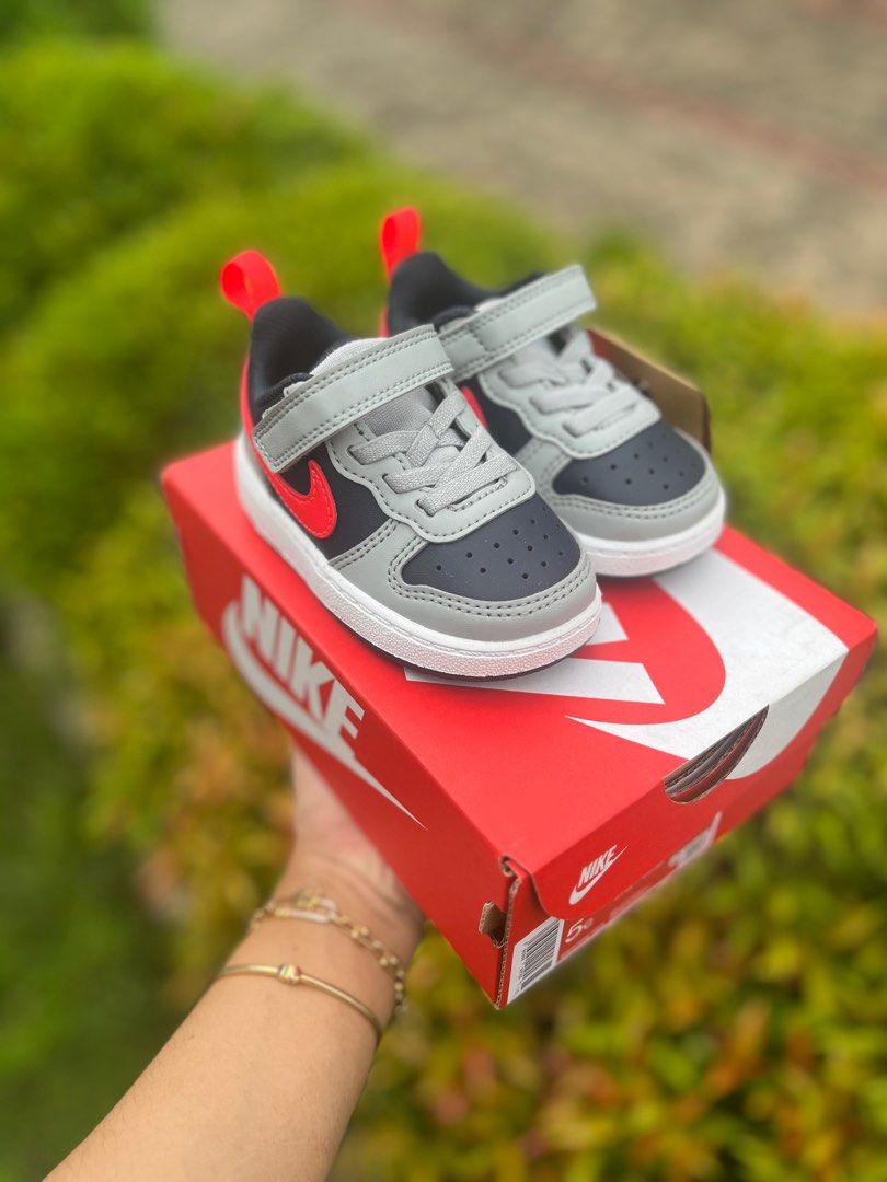 Toddler Nike Court Borough Low Recraft Smoke Grey Size 21, Bayi & Anak ...
