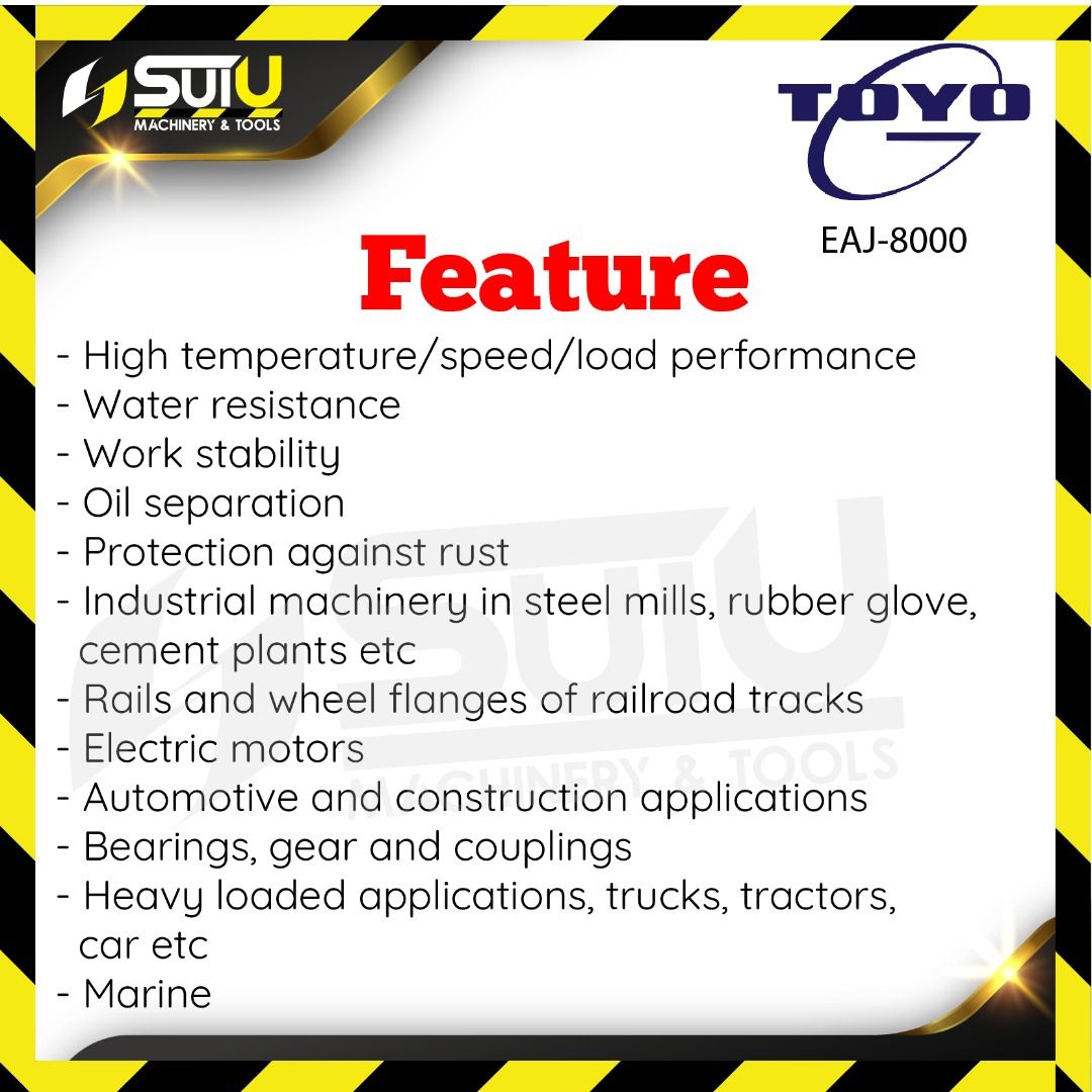 TOYO EAJ8000 / EAJ-8000 Super High Temp Grease, Furniture & Home Living ...
